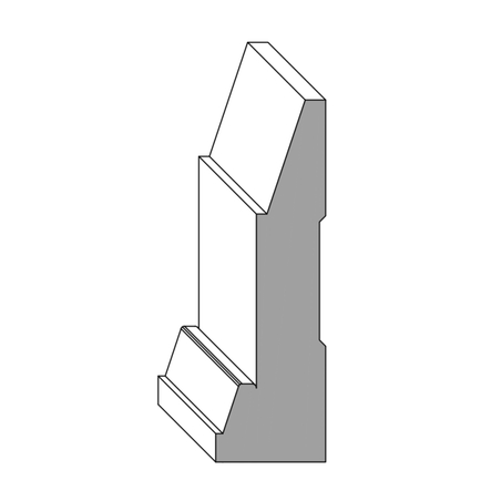 Finger-Joint Primed Step Bevel Casing with backband 1-1/16" x 3-1/2" x 16'